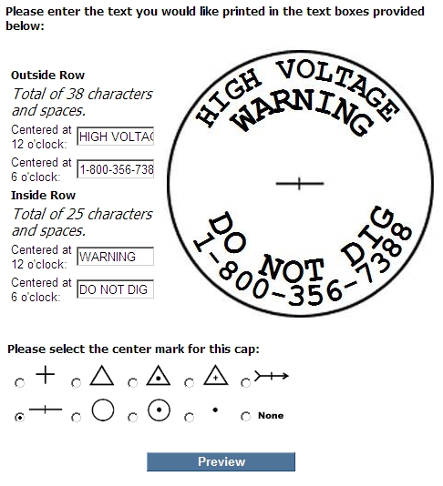 Custom Aluminum Utility Markers - C4D-U
