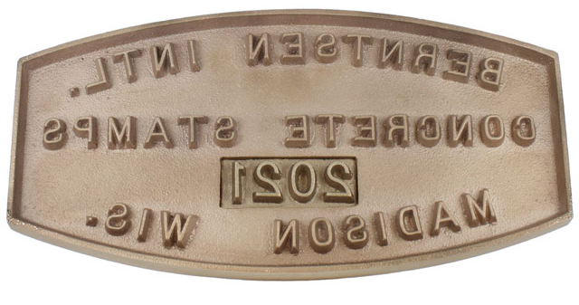 Concrete Name Stamps | Custom Bronze Construction Stamps